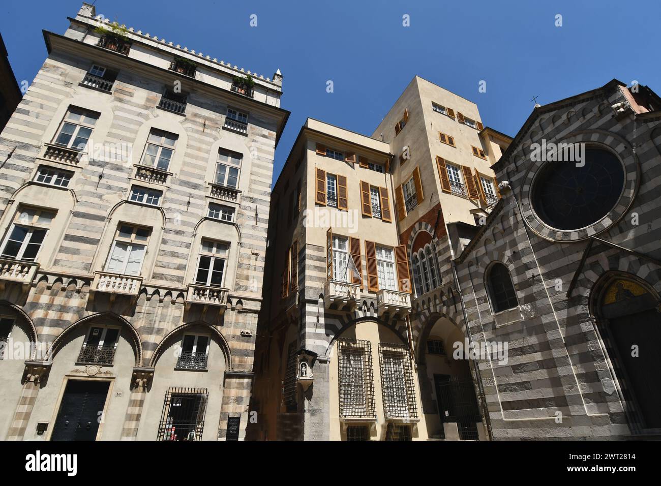 Piazza San Matteo, one of the main squares in Genoa's historic center ...