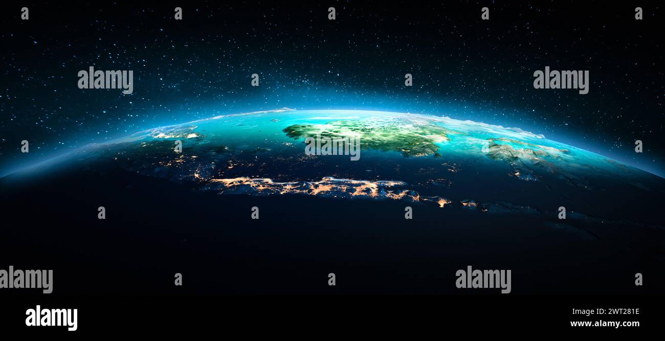 Java, Indonesia city lights. Elements of this image furnished by NASA ...