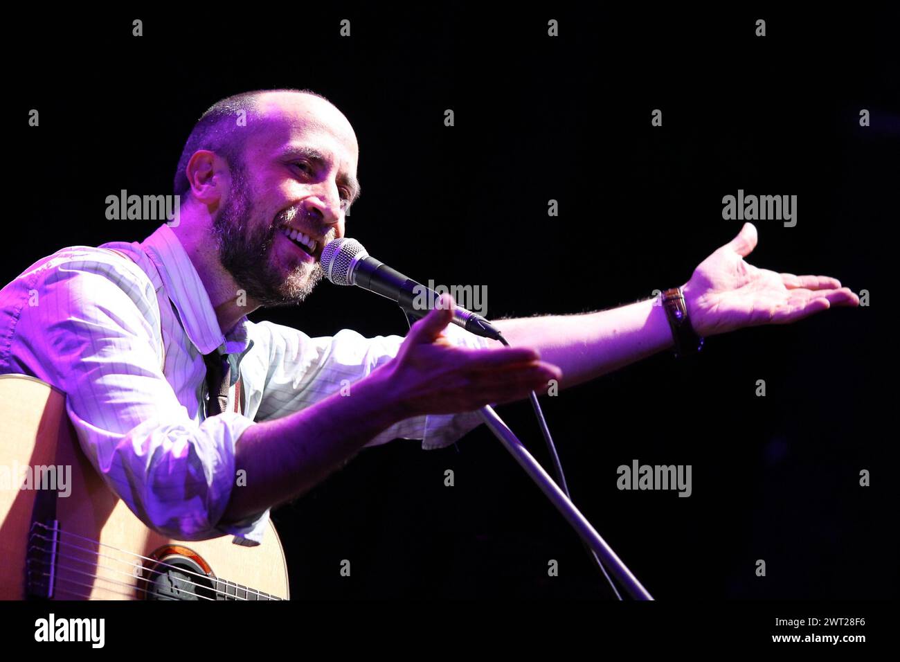 Joe Barbieri during a concert at Diana theater in Naples Stock Photo ...