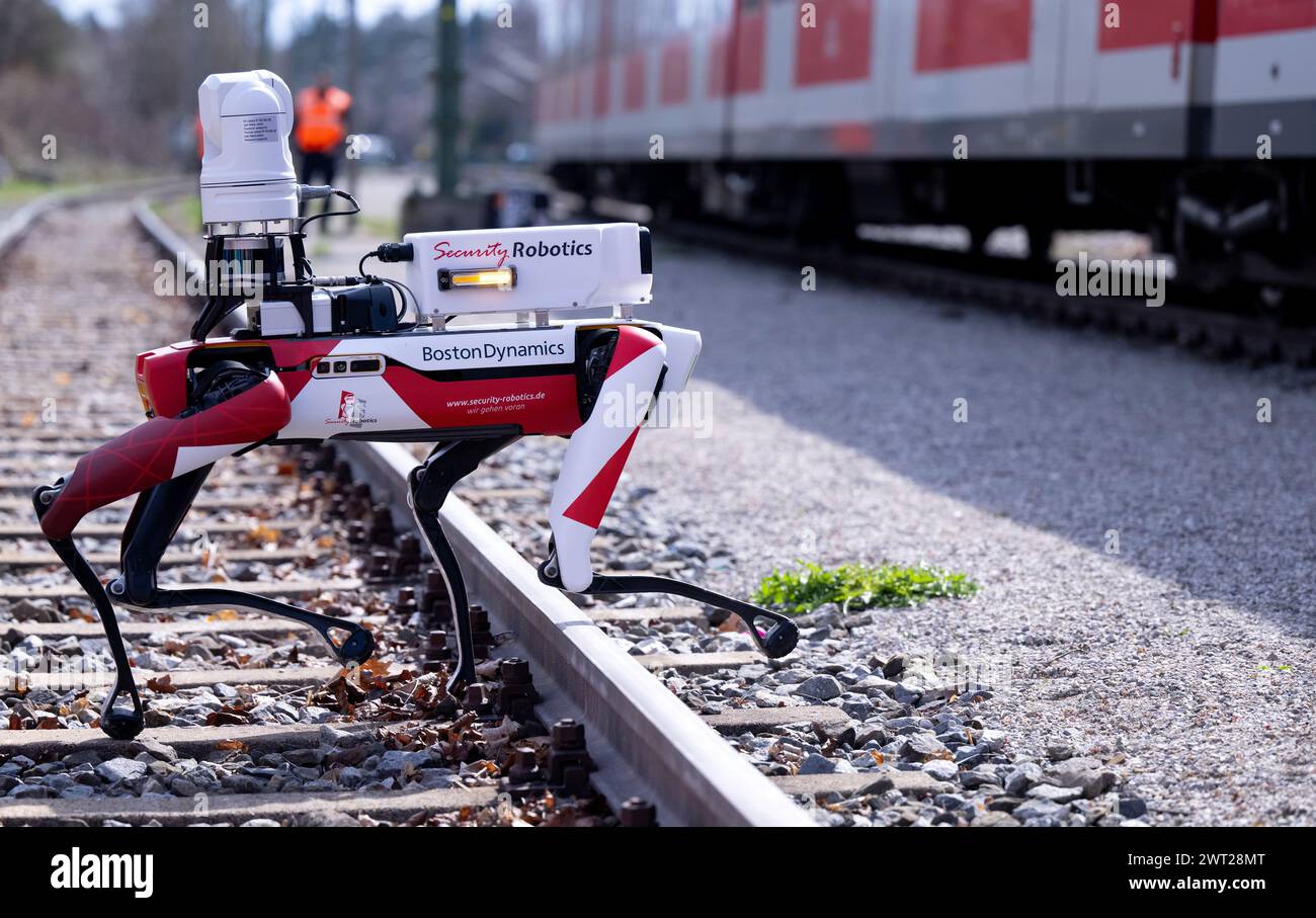 Oberhaching, Germany. 15th Mar, 2024. Deutsche Bahn's "Spot" robot ...