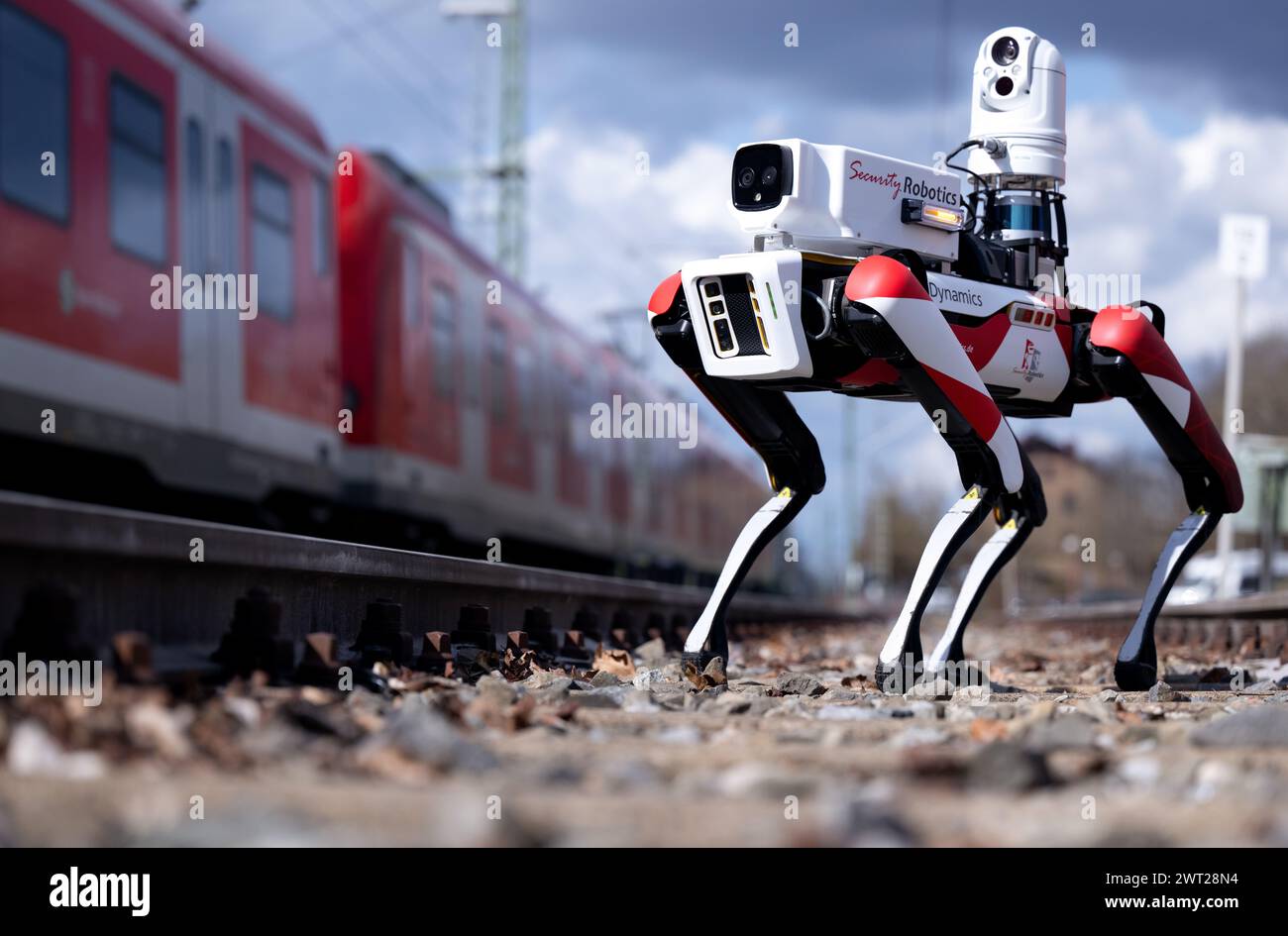 Oberhaching, Germany. 15th Mar, 2024. Deutsche Bahn's "Spot" robot ...