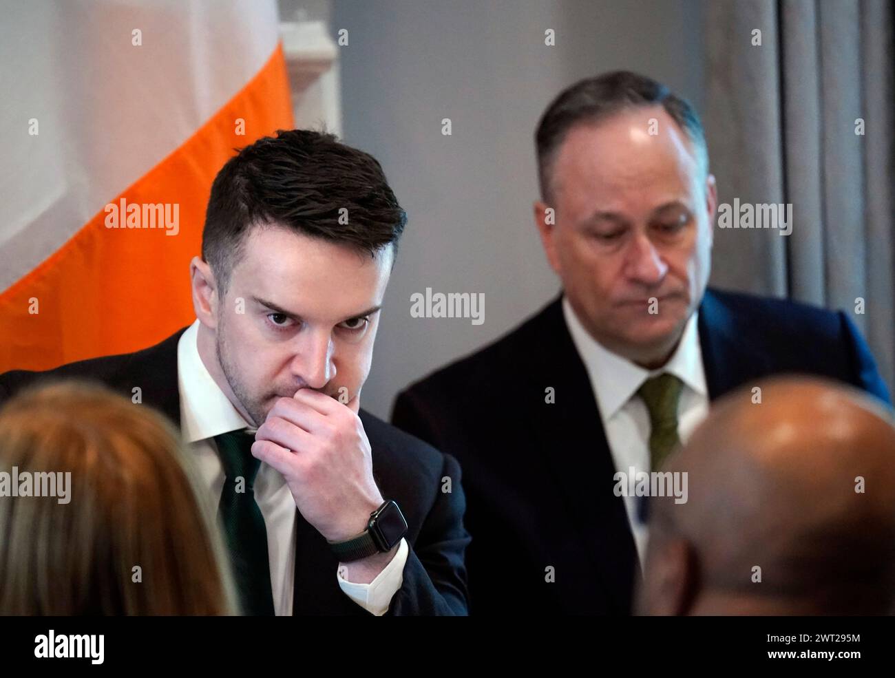 Taoiseach Leo Varadkar's partner Matt Barrett(left) during a breakfast ...