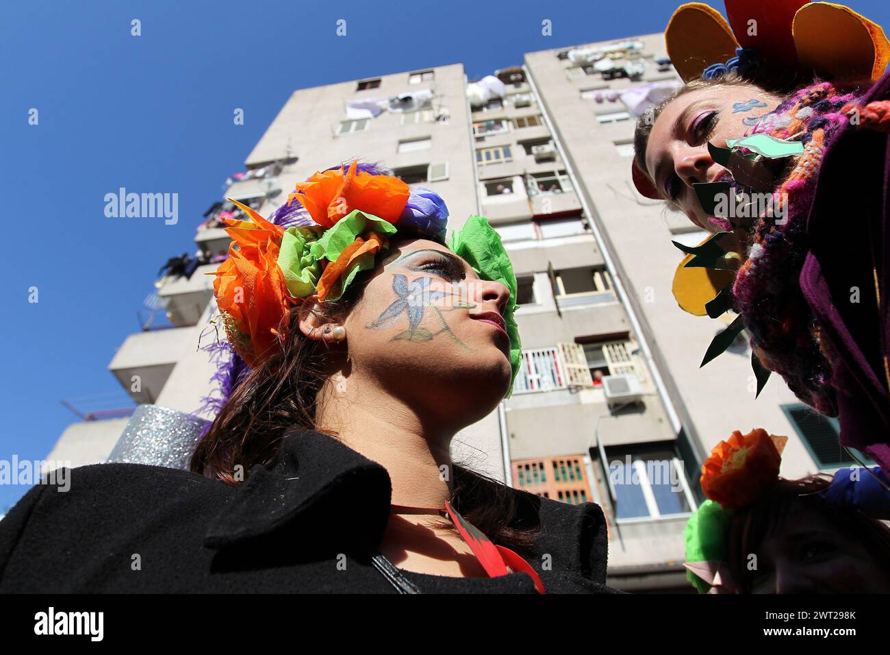 The event held at the carnival in the popular Scampia district in ...