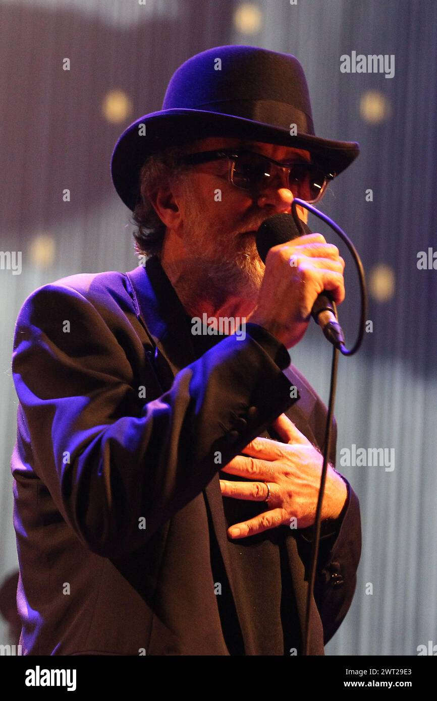 Italian singer Francesco De Gregori during the concert at Augusteo ...
