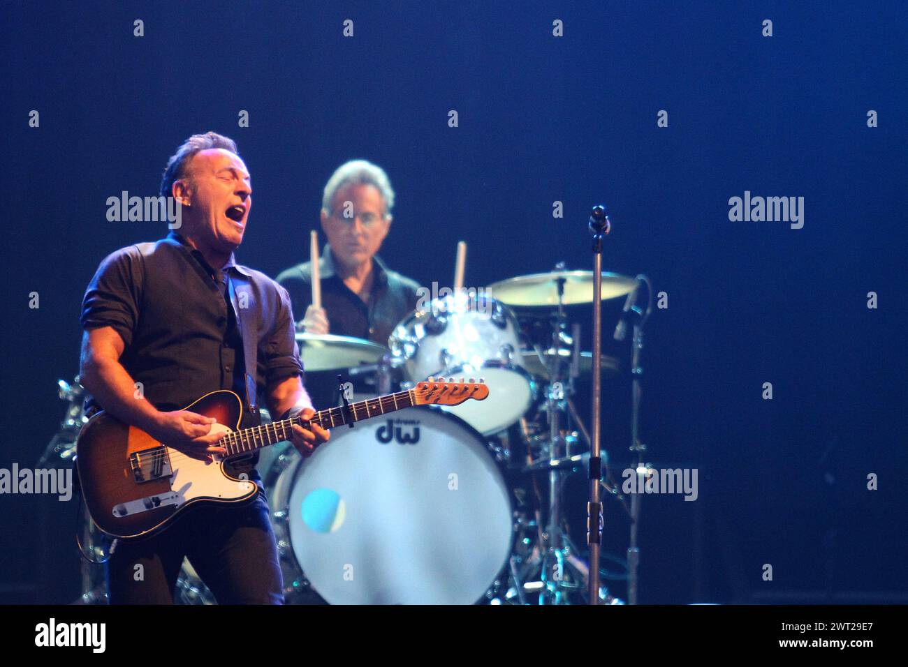 Bruce Springsteen performs on stage during the concert in the main ...