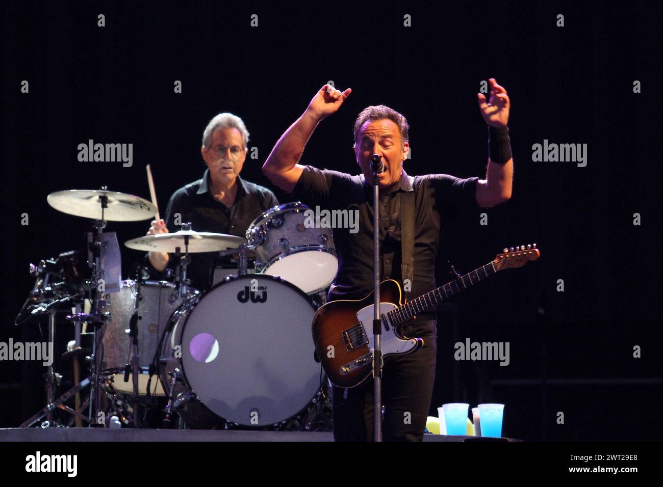 Bruce Springsteen performs on stage during the concert in the main ...