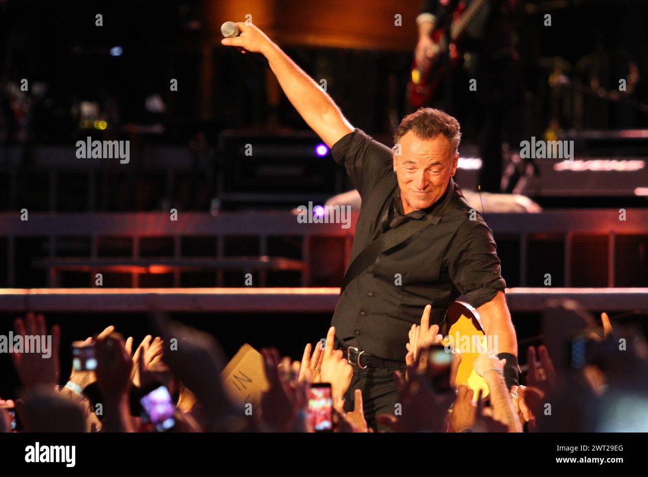 Bruce Springsteen performs on stage during the concert in the main ...