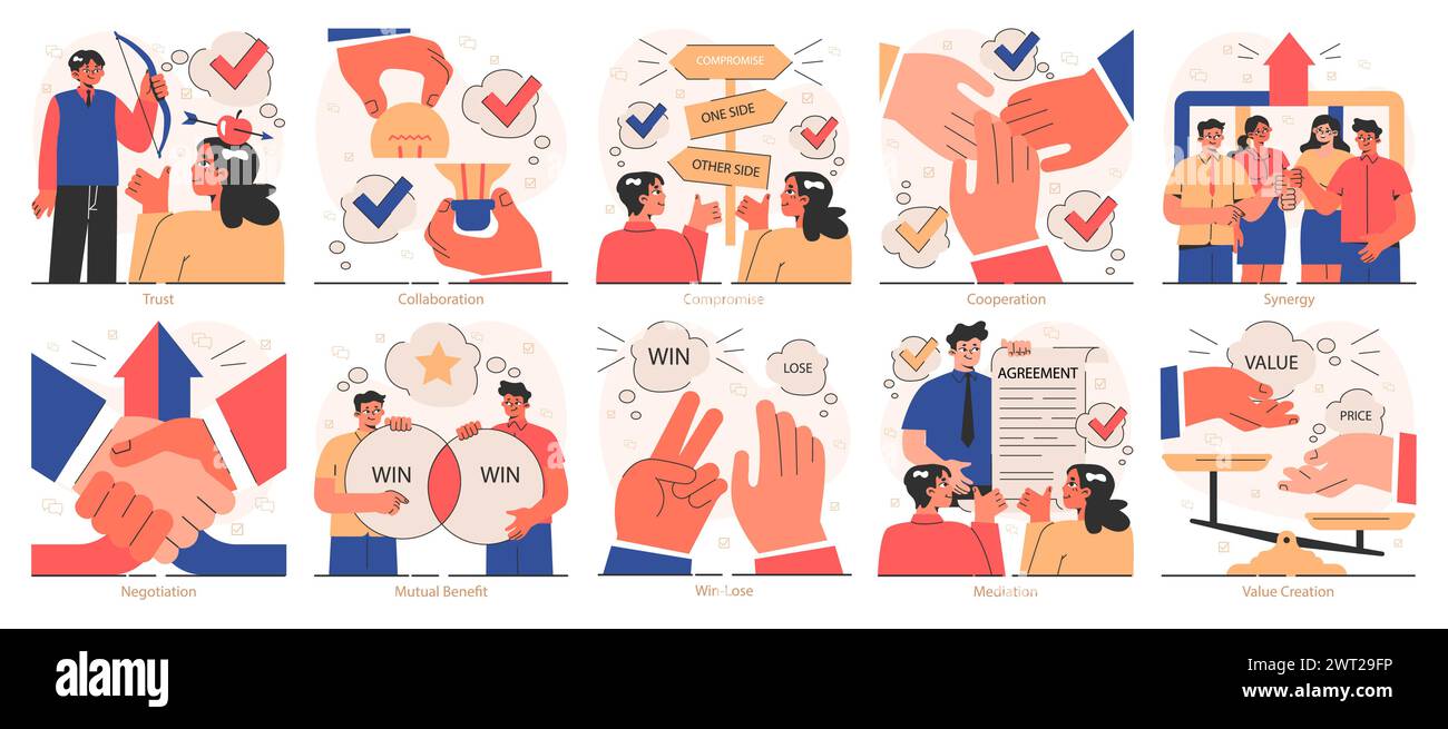 Collaborative synergy Stock Vector Images - Alamy