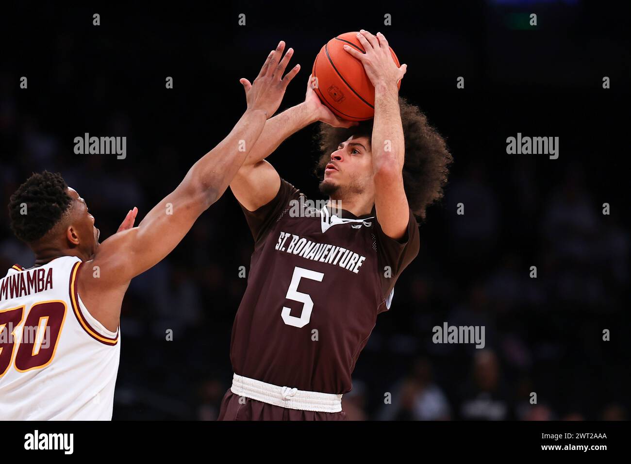 BROOKLYN, NY - MARCH 14: Daryl Banks III #5 of the St. Bonaventure ...