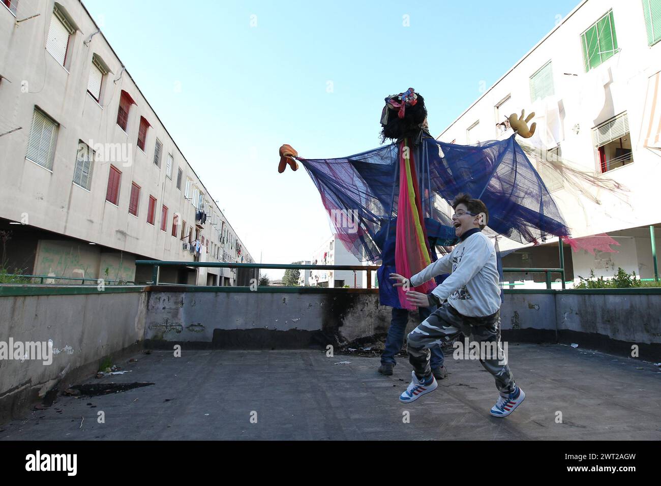 The event held at the carnival in the popular Scampia district in ...