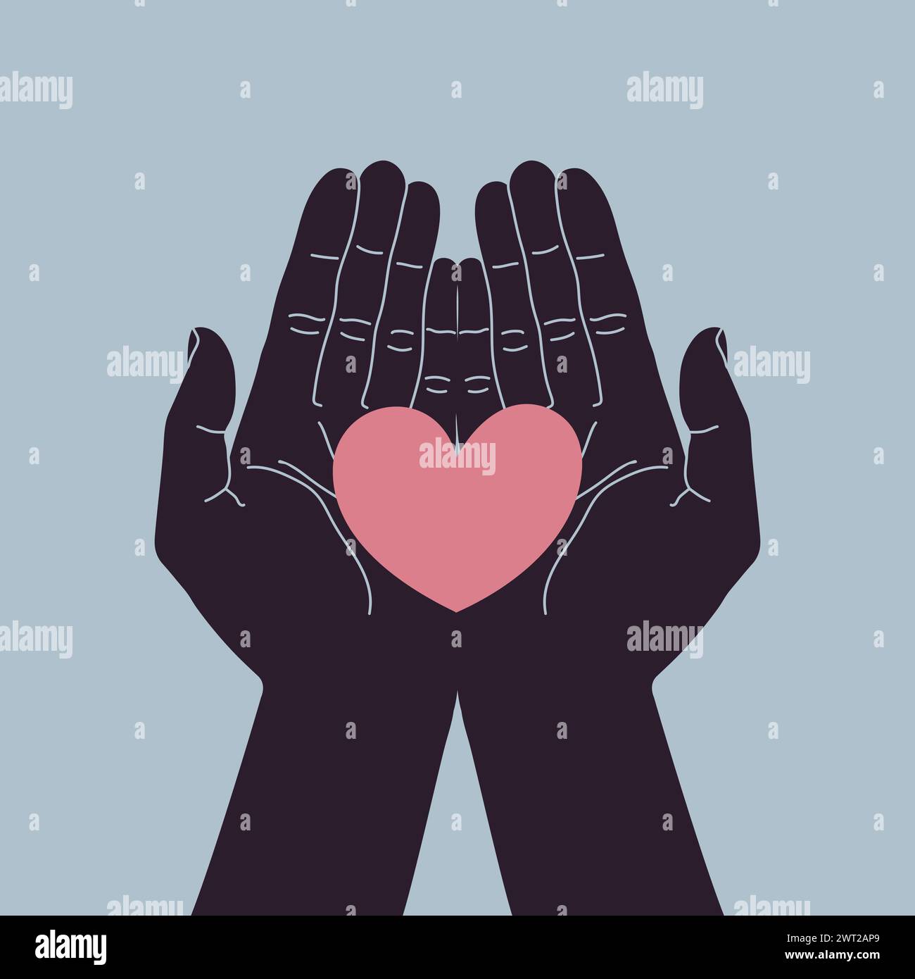Giving or taking hand gesture. Cupped hands with open palms. Hands ...