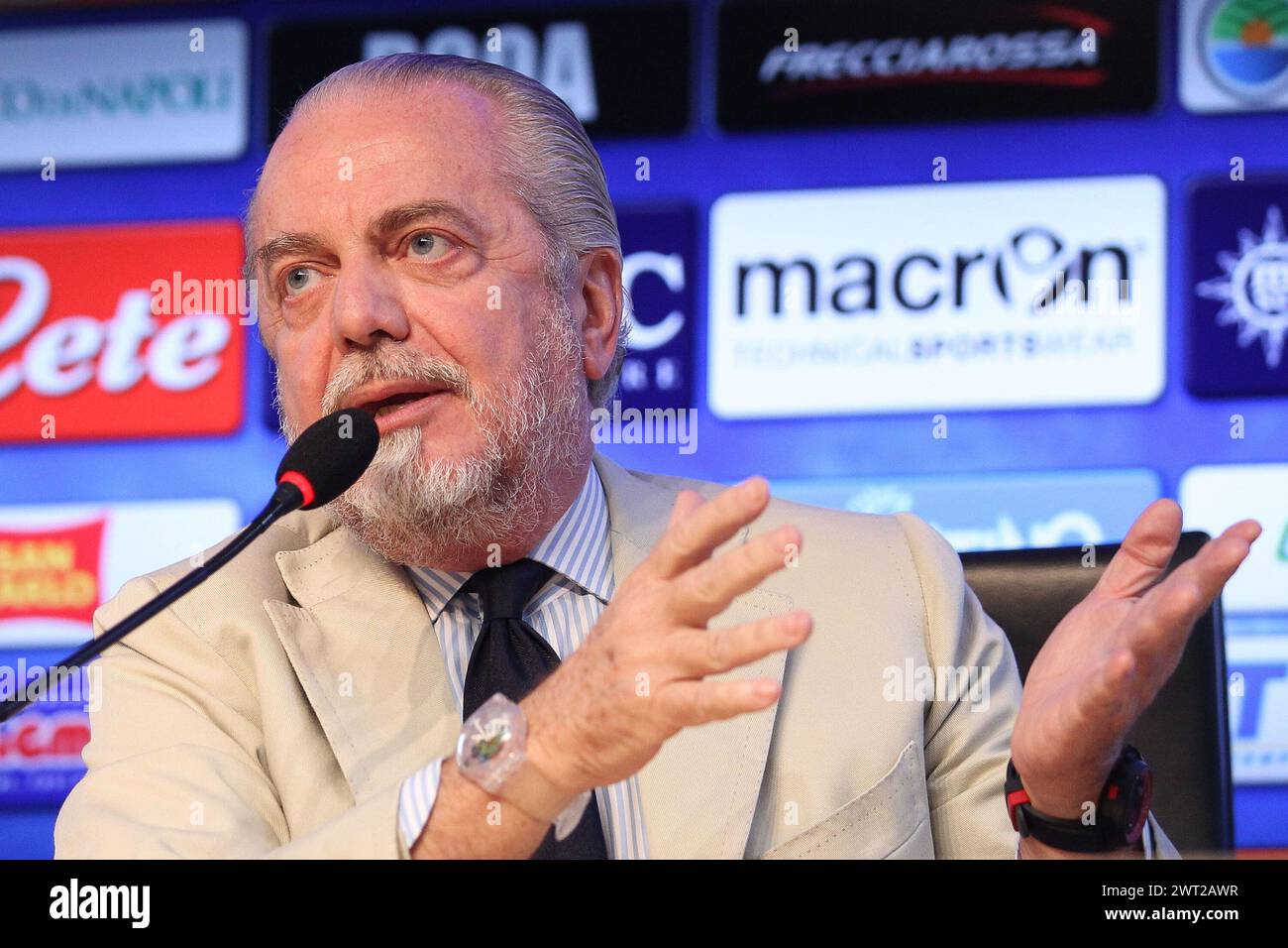 The president of the Naples football team, Aurelio De Laurentiis ...