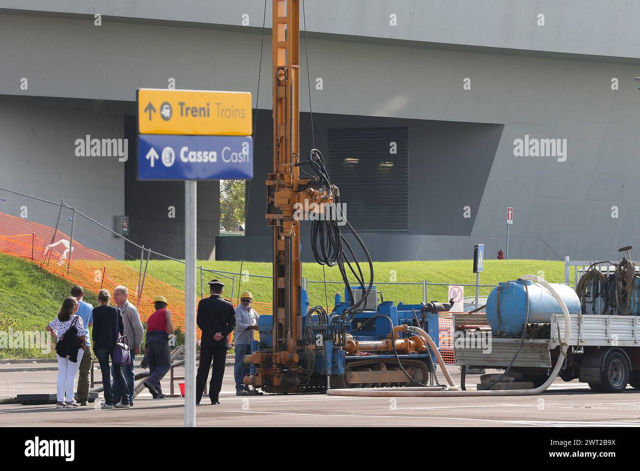A drill in front of Afragola's high-speed rail station, TAV, and ...