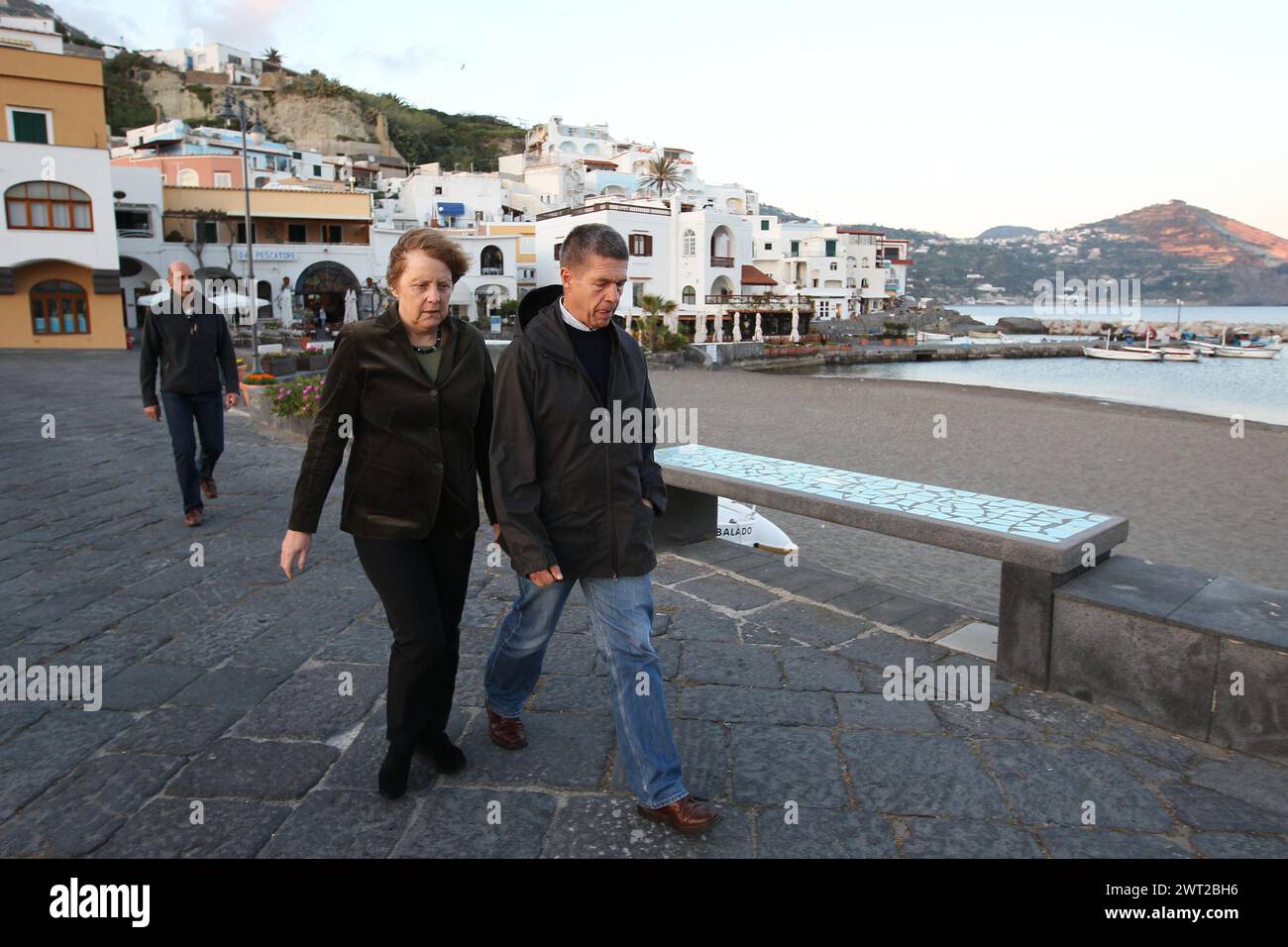 German Chancellor Angela Merkel, with her husband, during the Easter ...