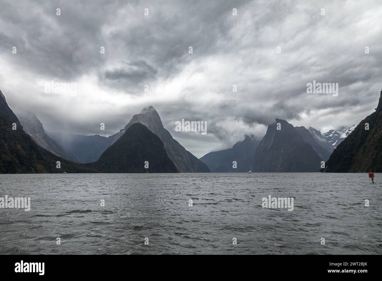 Part of the spectacular Milford Sound, one of the wettest places on the ...
