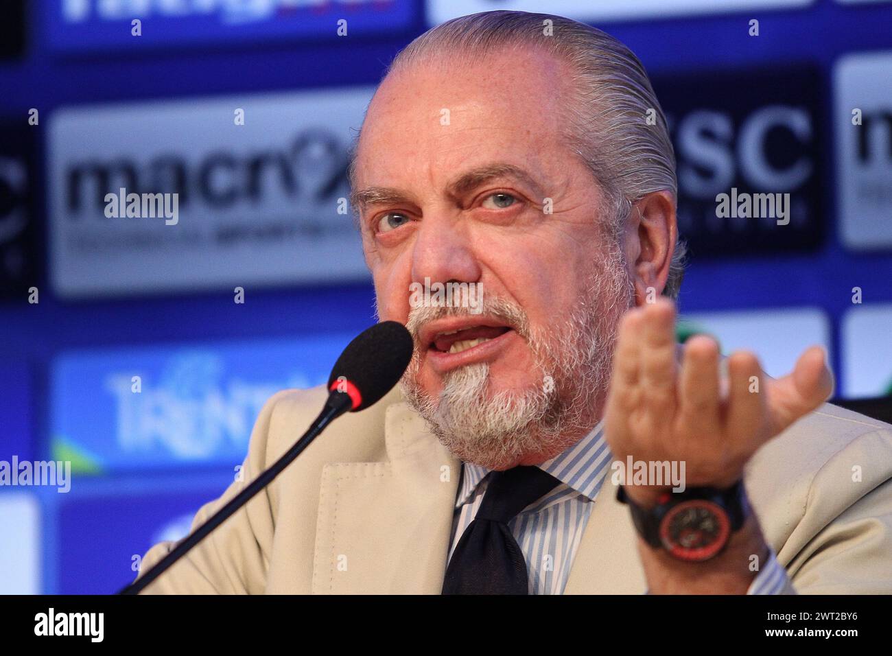 The president of the Naples football team, Aurelio De Laurentiis ...