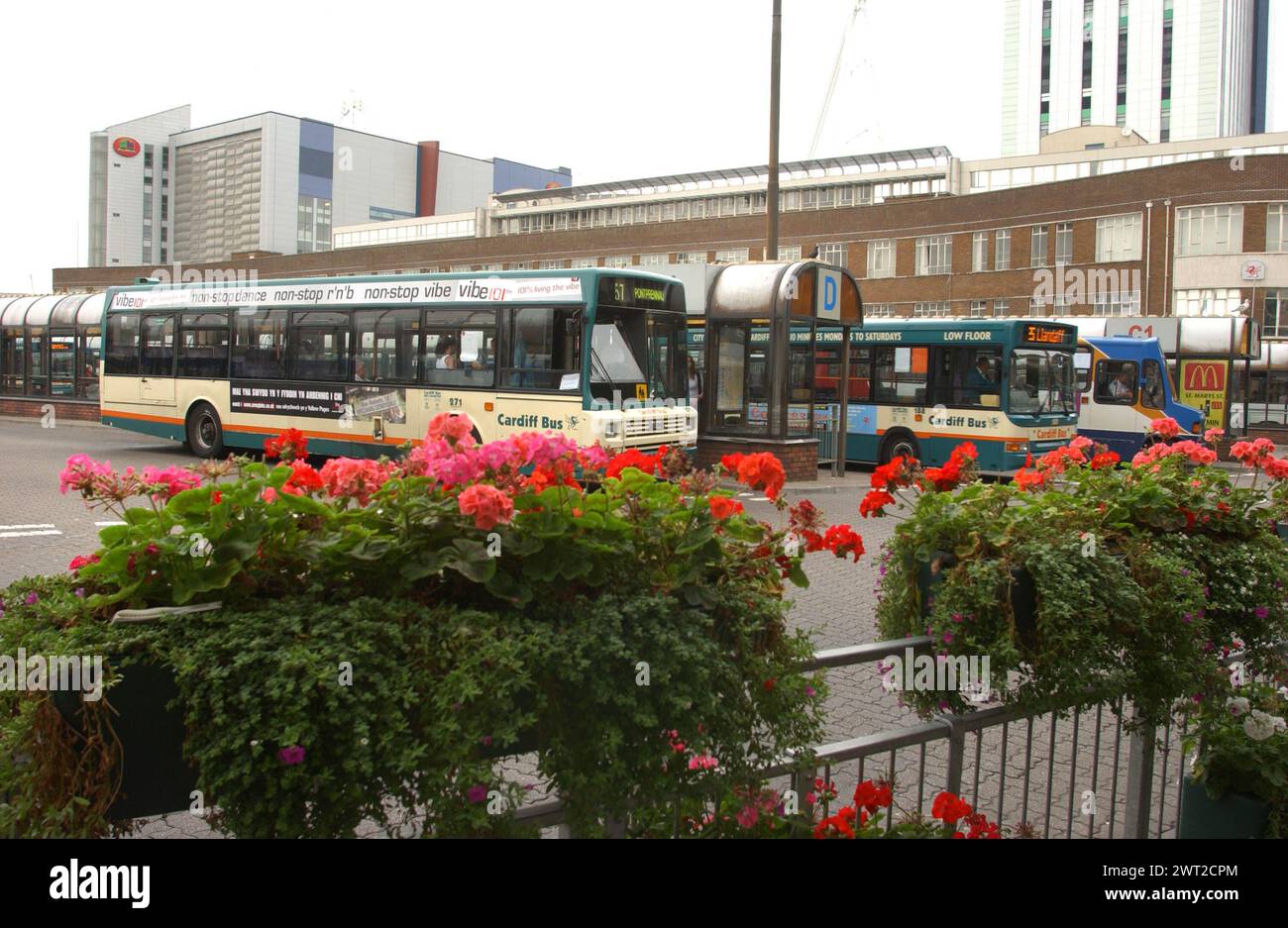 Cardiff Bus Station Stock Photo - Alamy