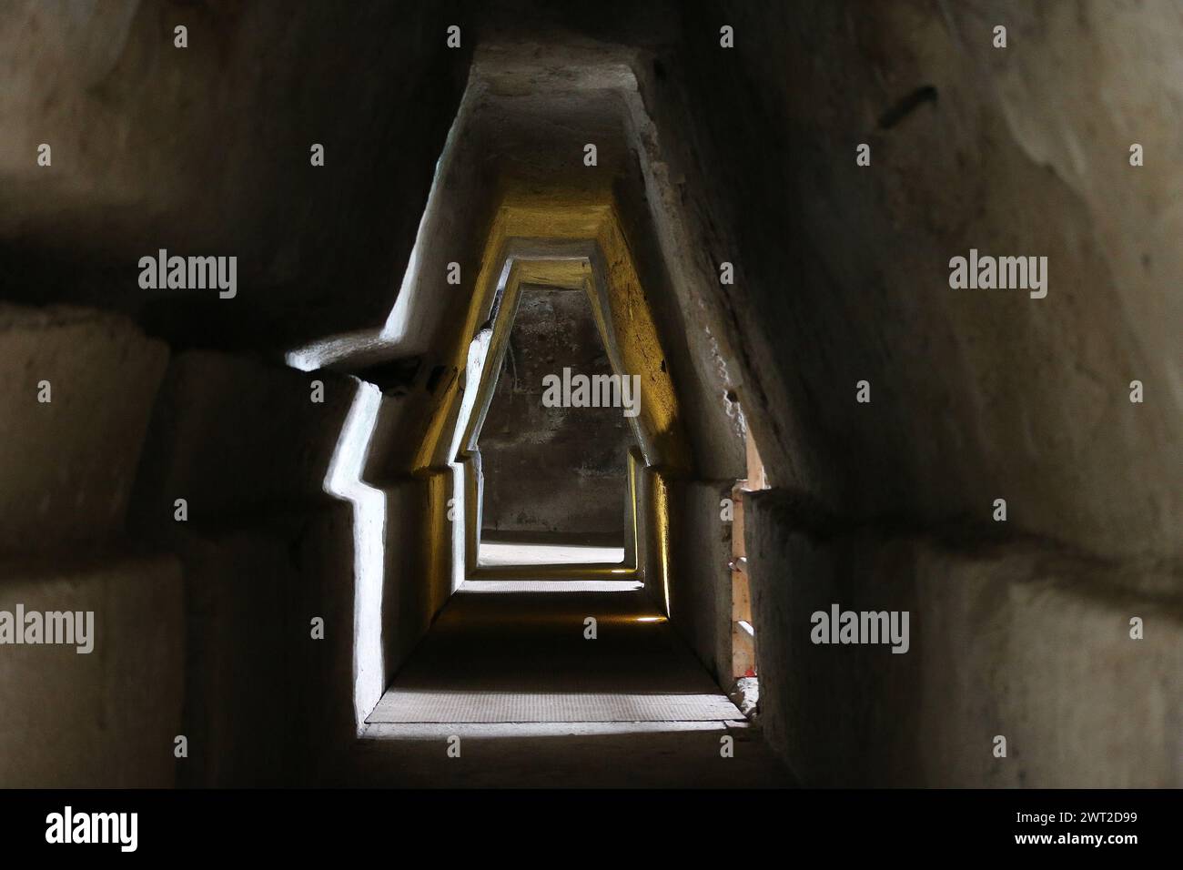 The interior to the cave of the Sibilla Cumana, the priestess of Apollo ...