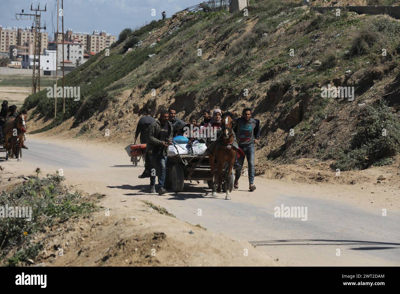 Palestinians forced to relocate to the central and southern regions of ...