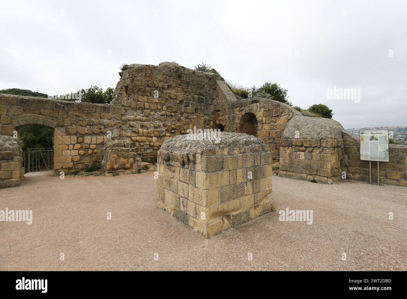 The Arco Felice, located above the cave of the Sibilla Cumana, the ...