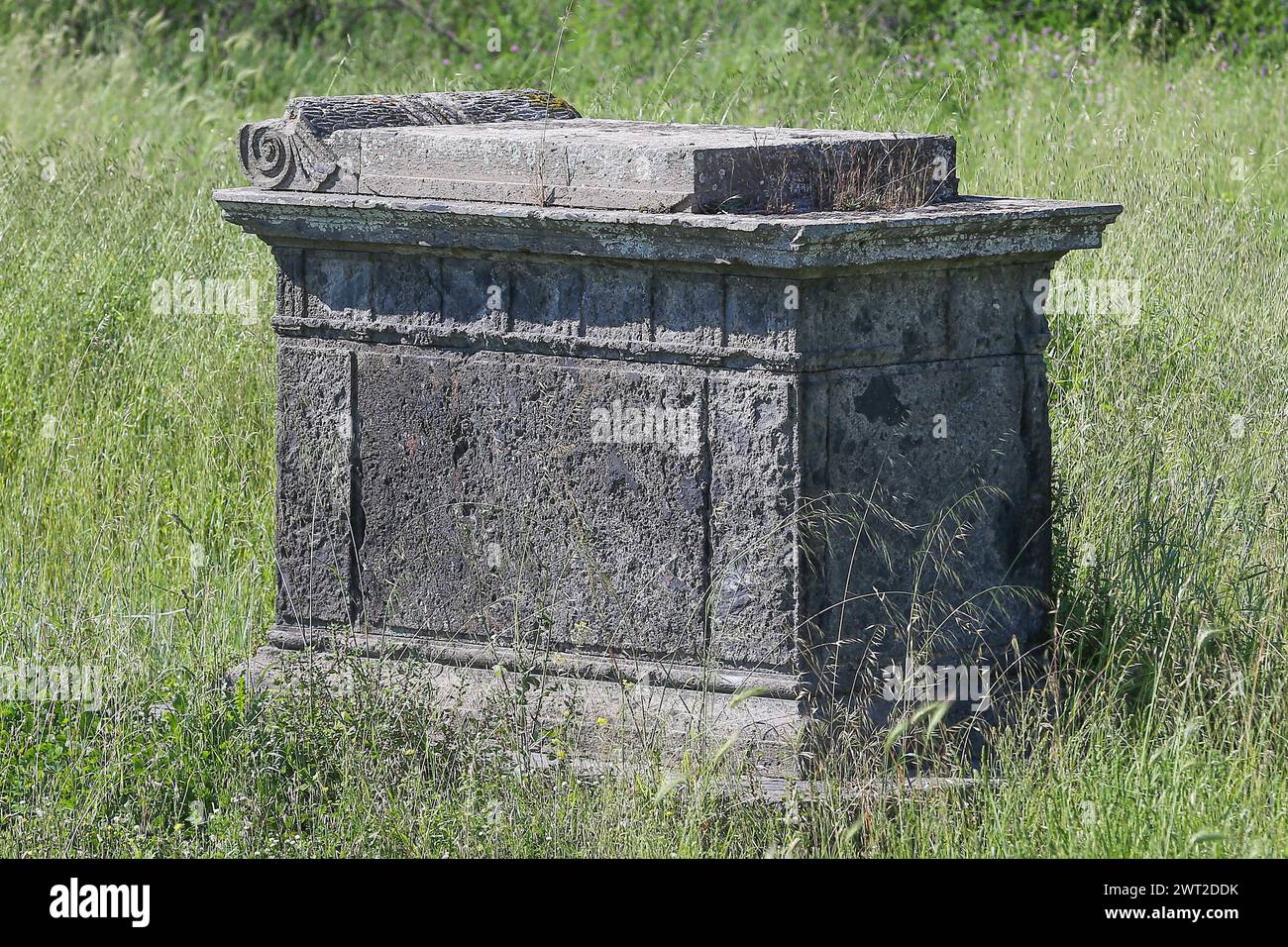 The ruins, here the altar, of the last house of Scipio the African, and ...