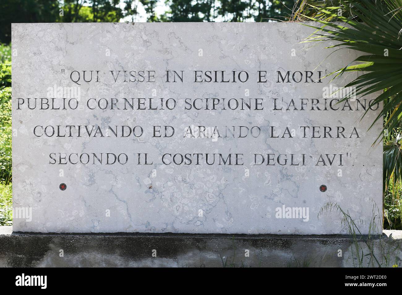 The plaque at the entrance to the ruins site of the last house of ...