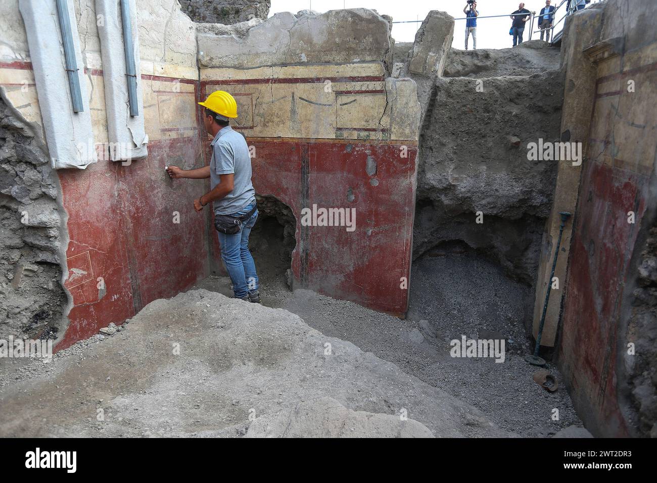 One of the new excavations that are part of the Regio V site of the ...
