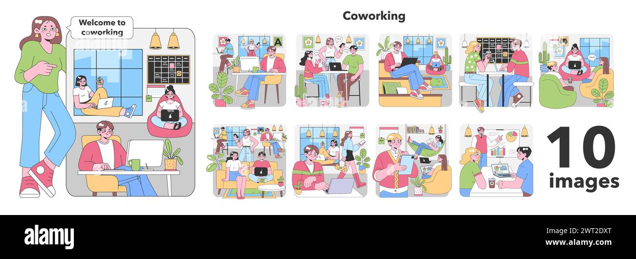 Shared chairs Stock Vector Images - Alamy