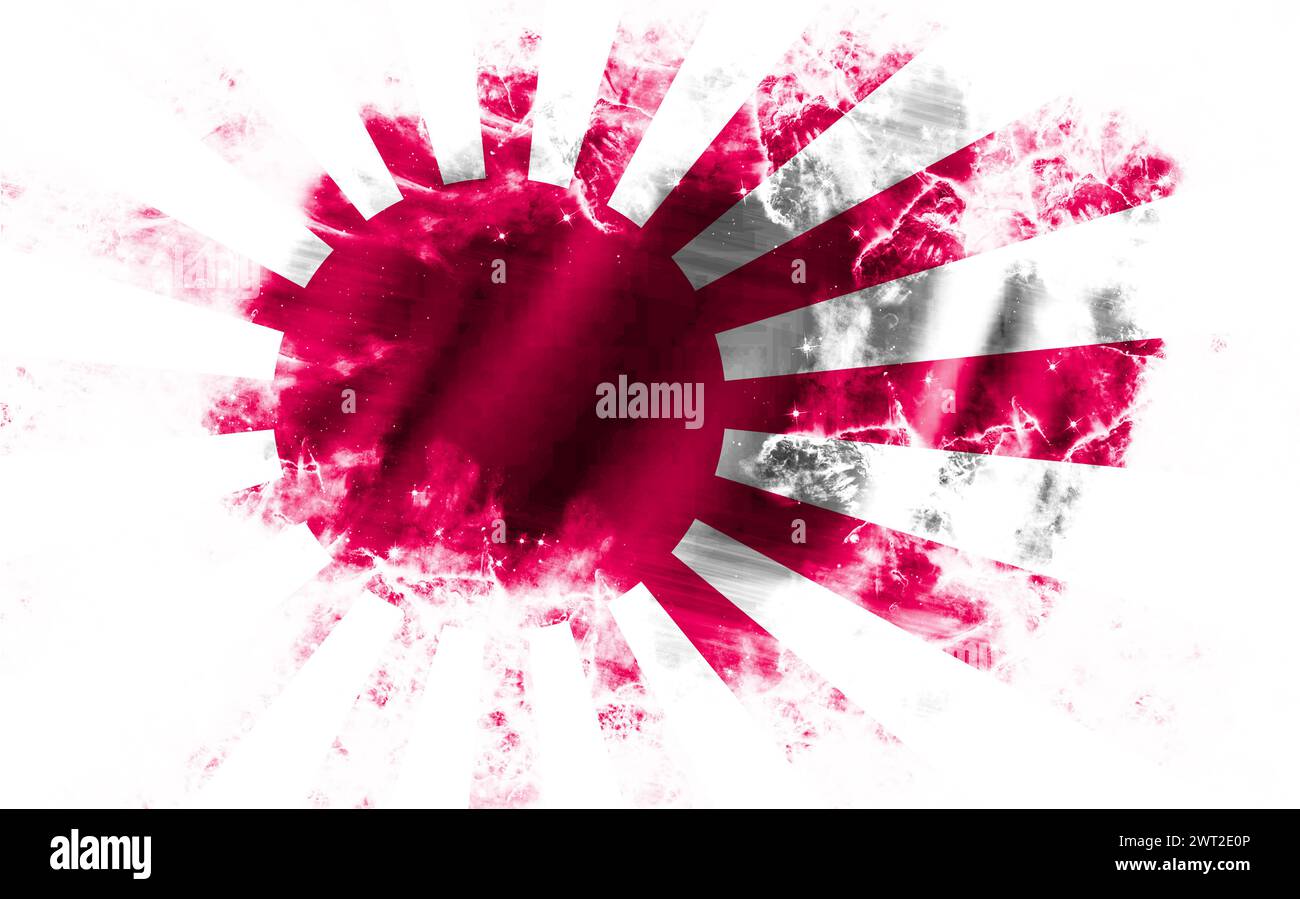 White background with torn Japan naval flag Stock Photo - Alamy