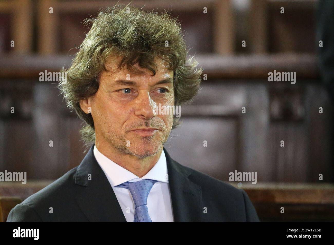 The Italian television host and scientific communicator, Alberto Angela ...