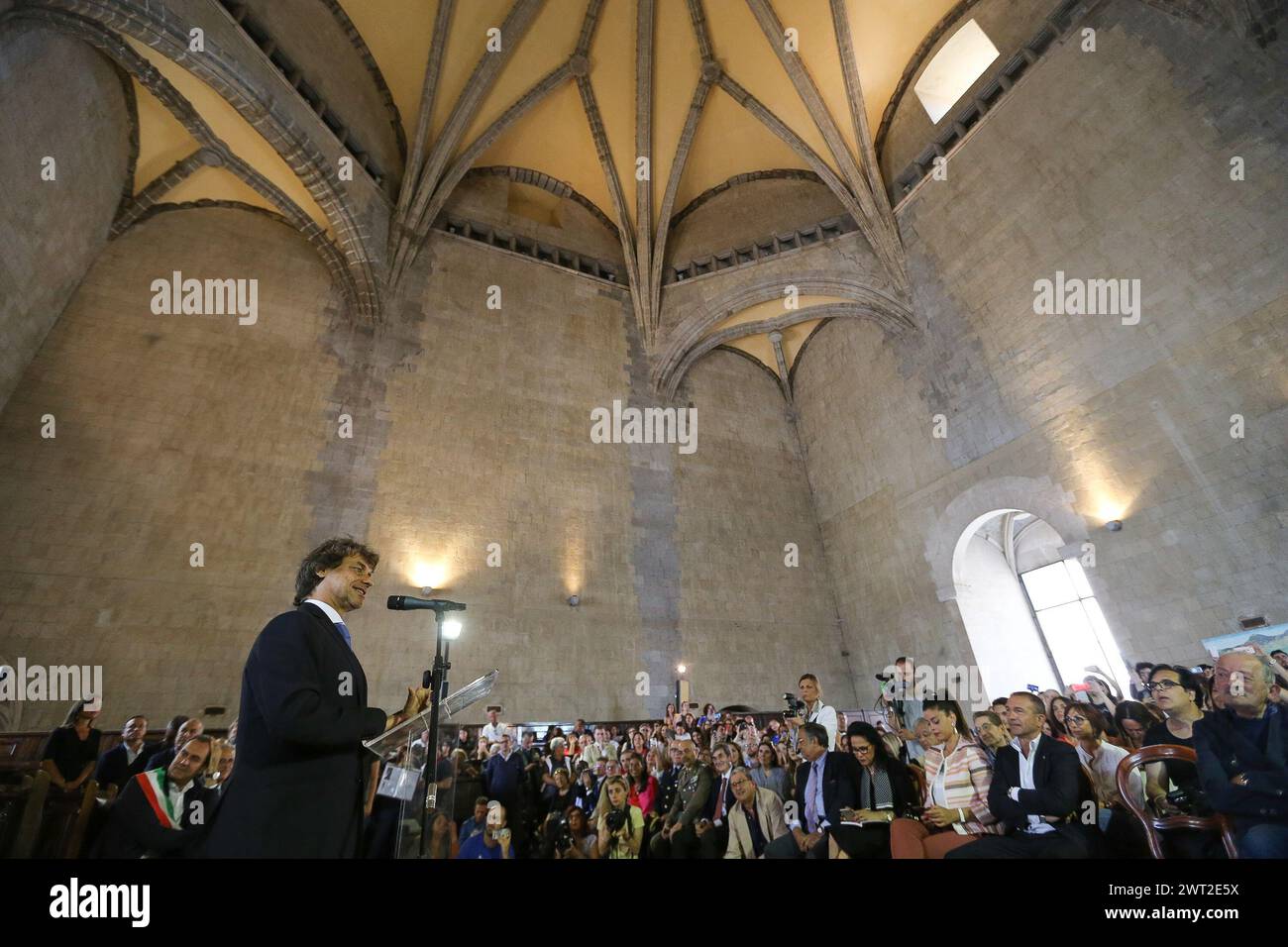 The Italian television host and scientific communicator, Alberto Angela ...
