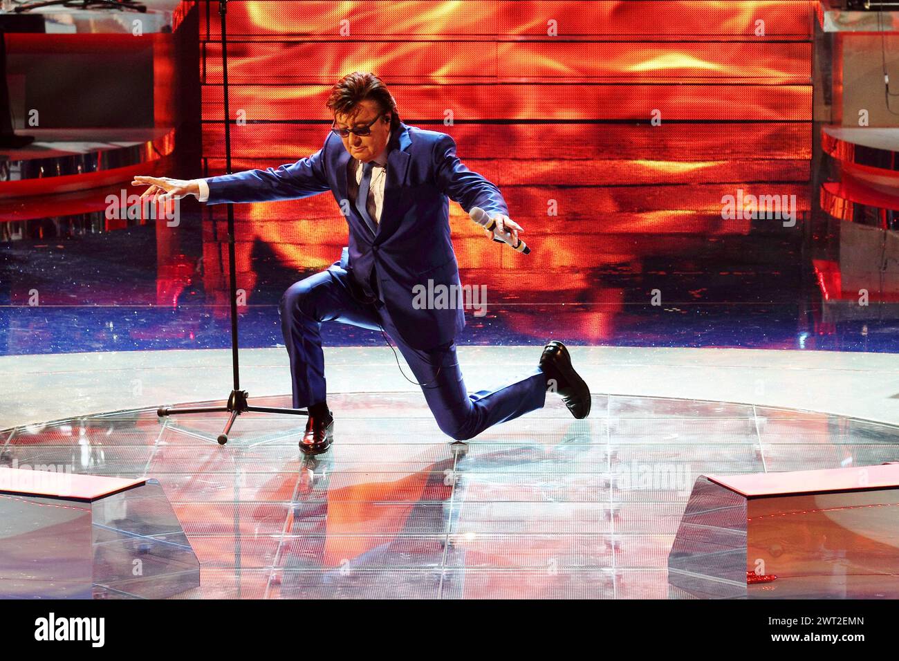 The italian singer Bobby Solo performs live at RAI TV show Stock Photo ...