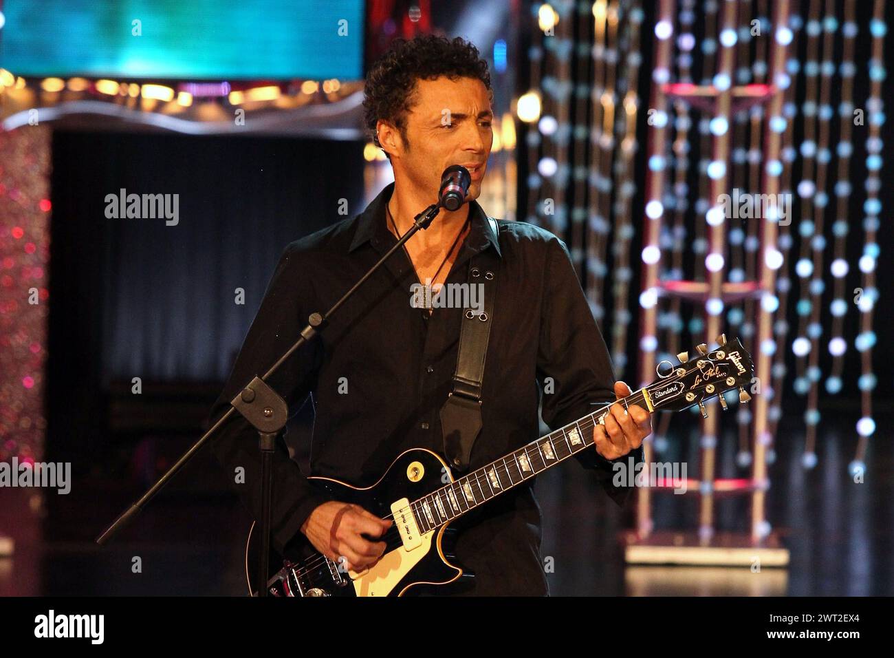 The italian singer Alex Britti, during the italian RAI TV show "Attenti ...