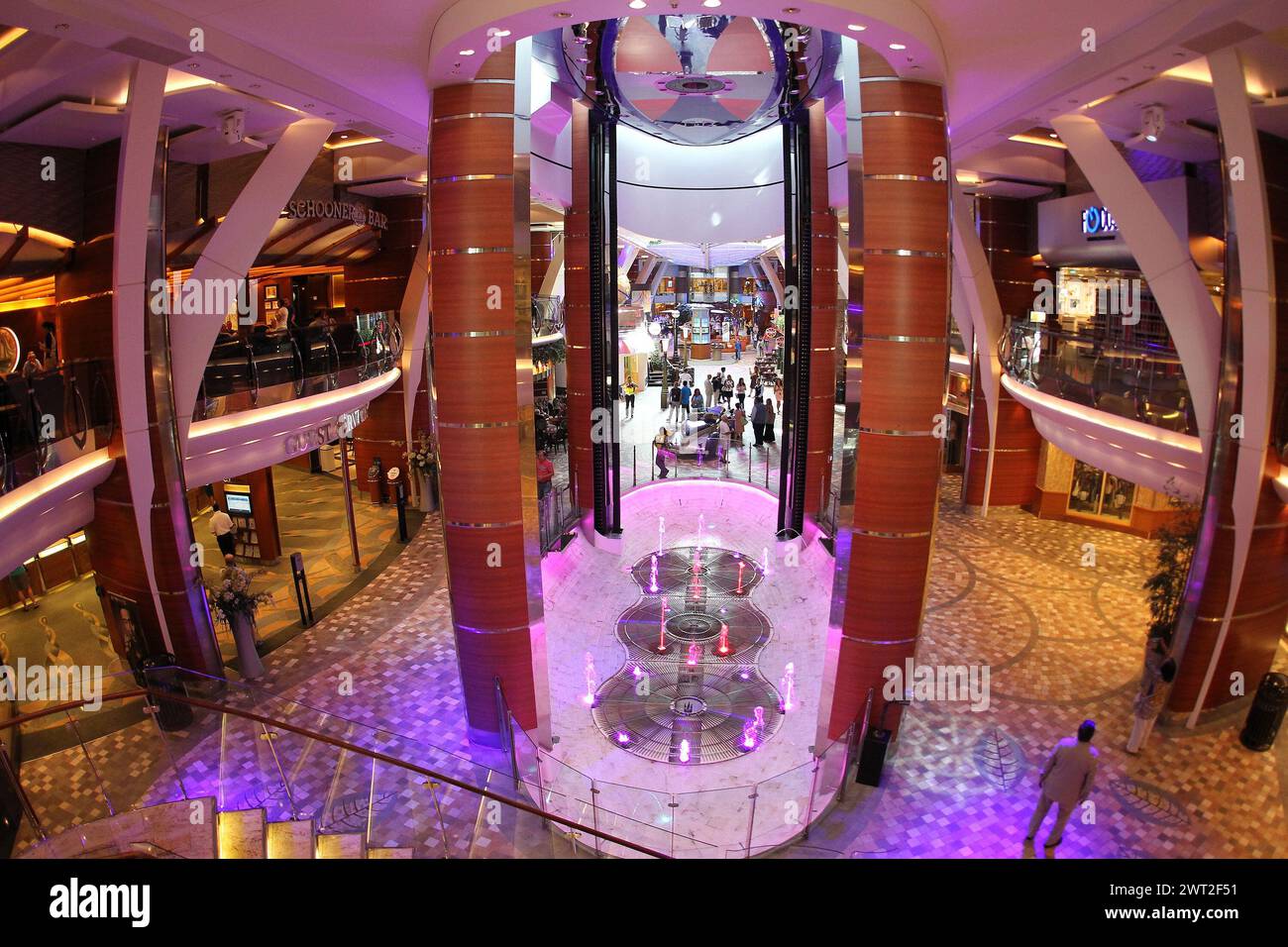 A interior view of the largest cruise ship in the world, the Oasis Of ...