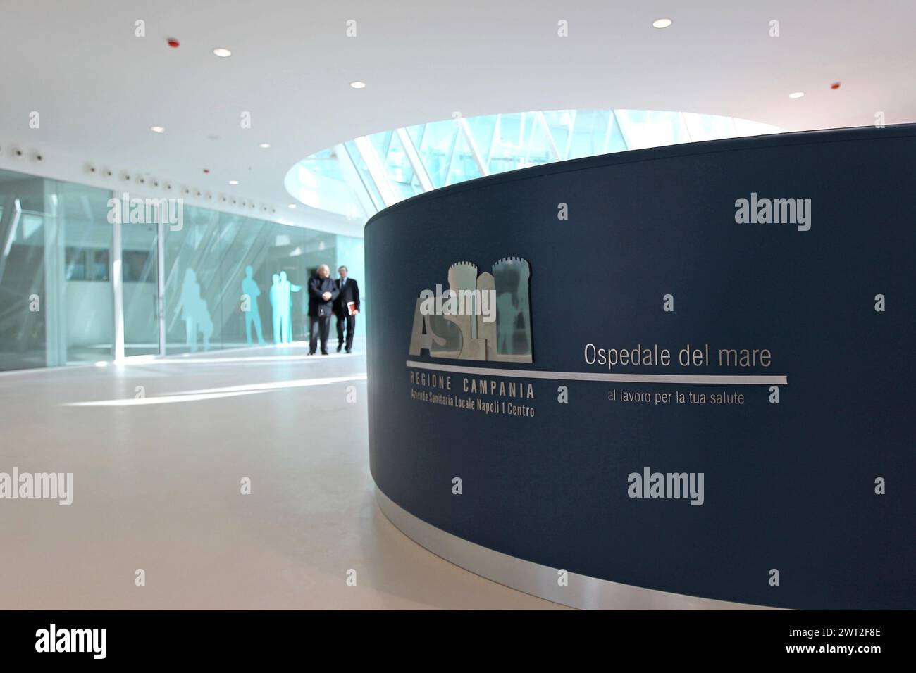 An internal view of the Sea Hospital, aka "Ospedale del Mare", a large ...
