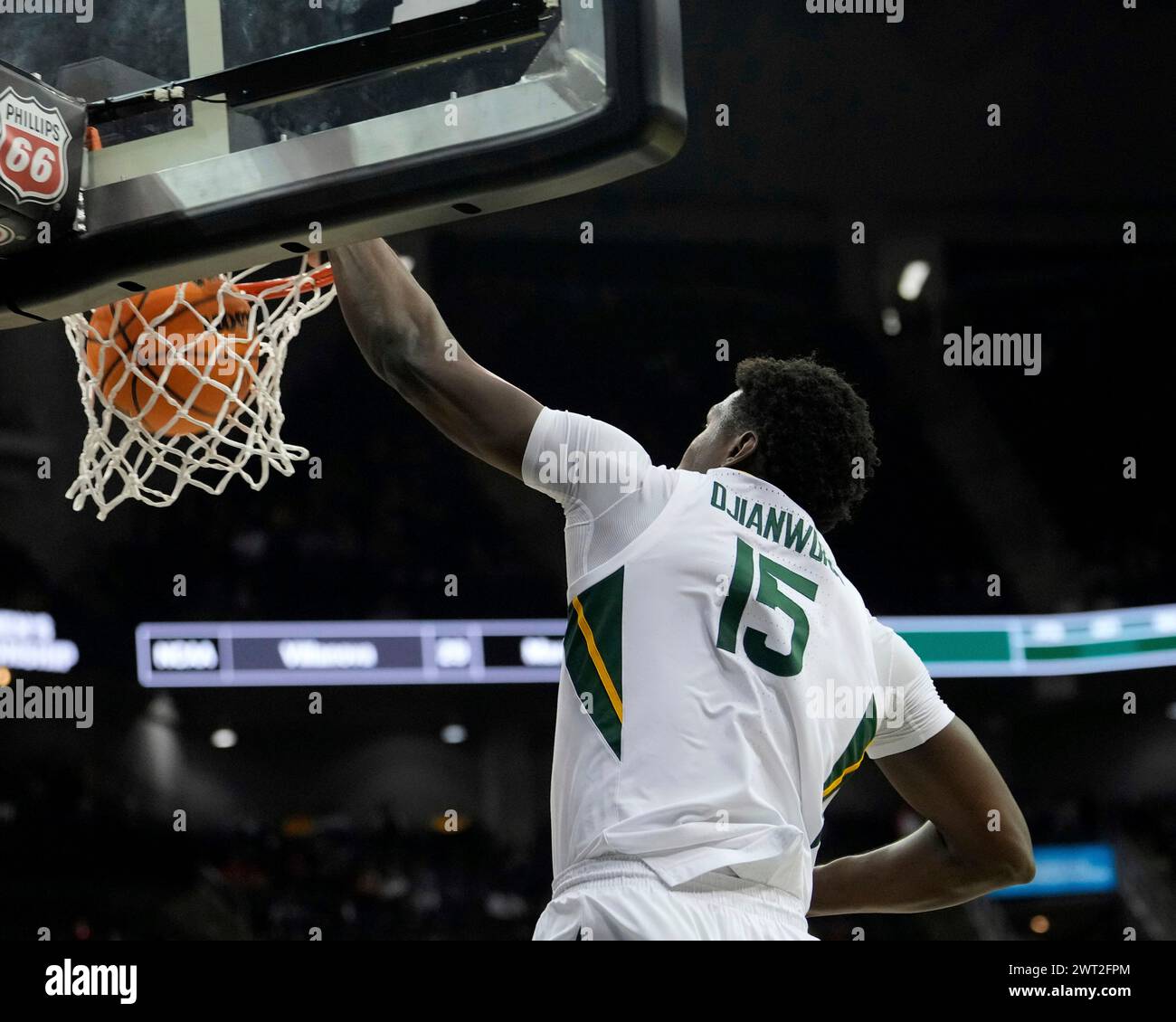 MAR 14 2024: After a steal, Baylor Bears forward Josh Ojianwuna (15 ...