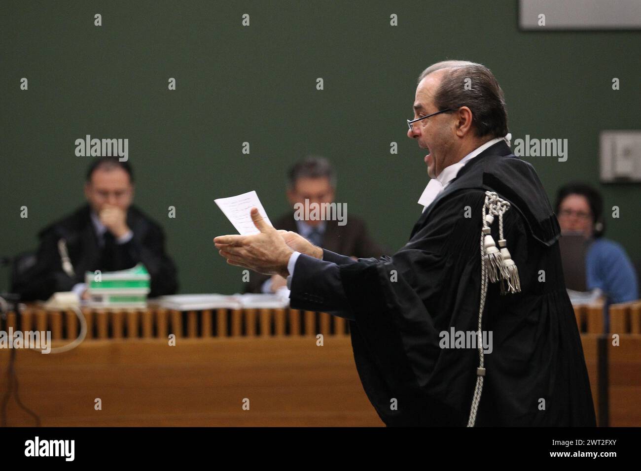 The Italian magistrate and judge Antonio Di Pietro, during a court ...