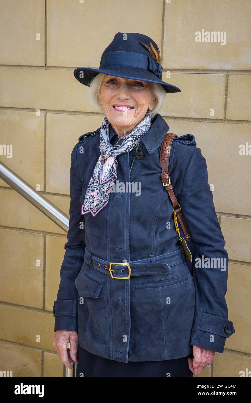 Dame Mary Berry looking elegant in a Navy Blue ensemble complete with ...