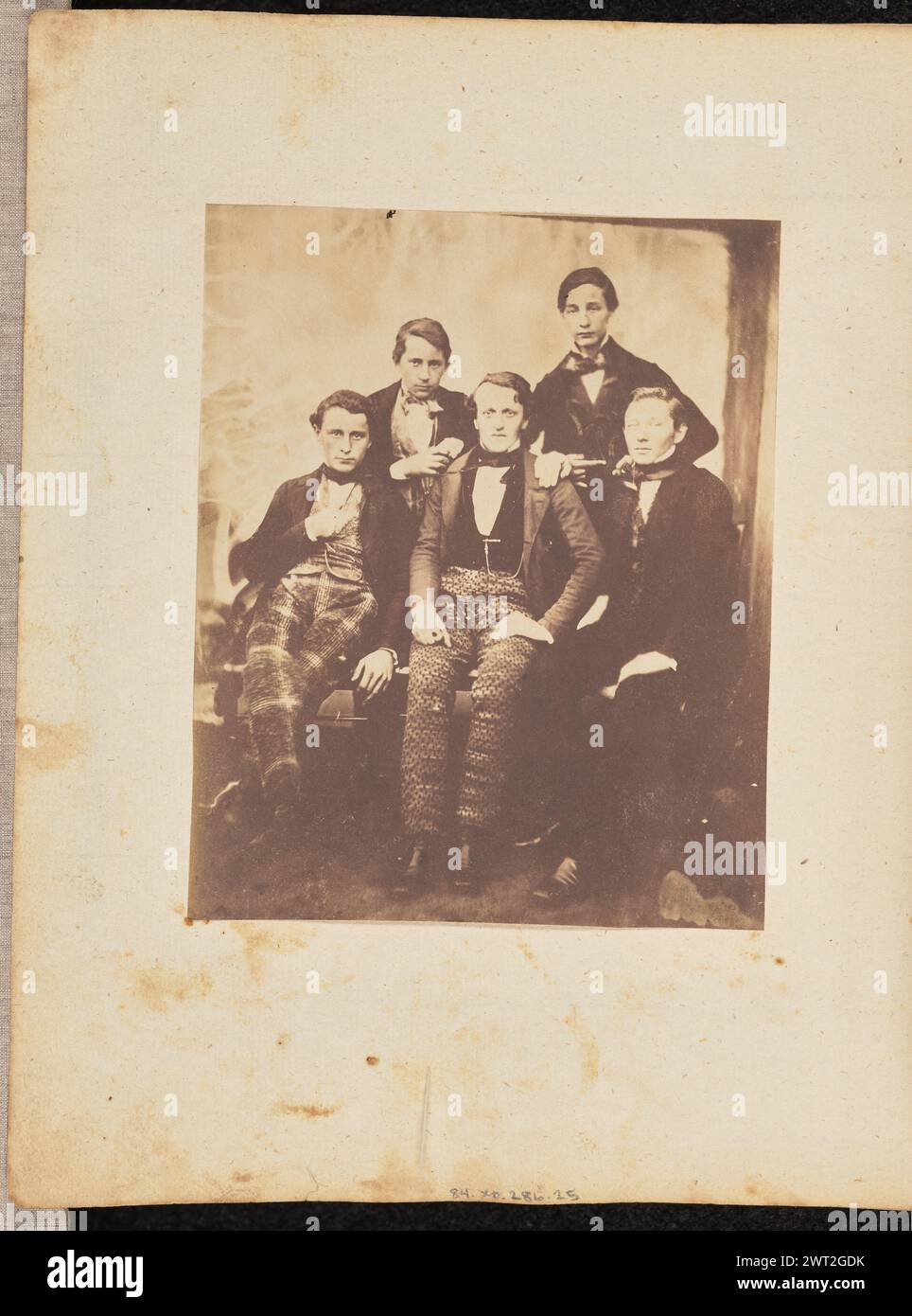 Portrait of five young men. Jakob Höflinger, photographer (Swiss, 1819 ...