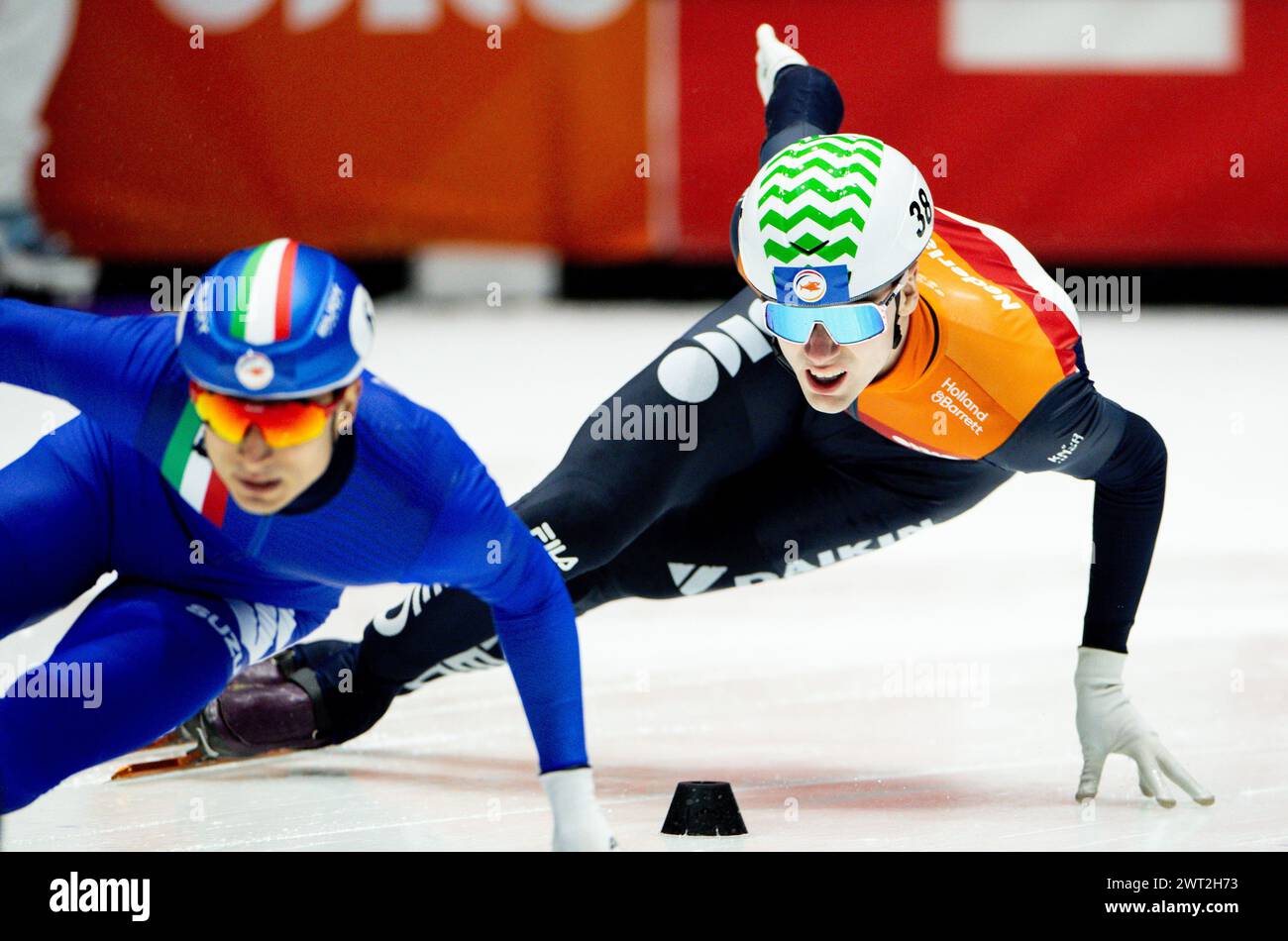 ROTTERDAM - Kay Huisman during the heats of the 500m at the World Short ...