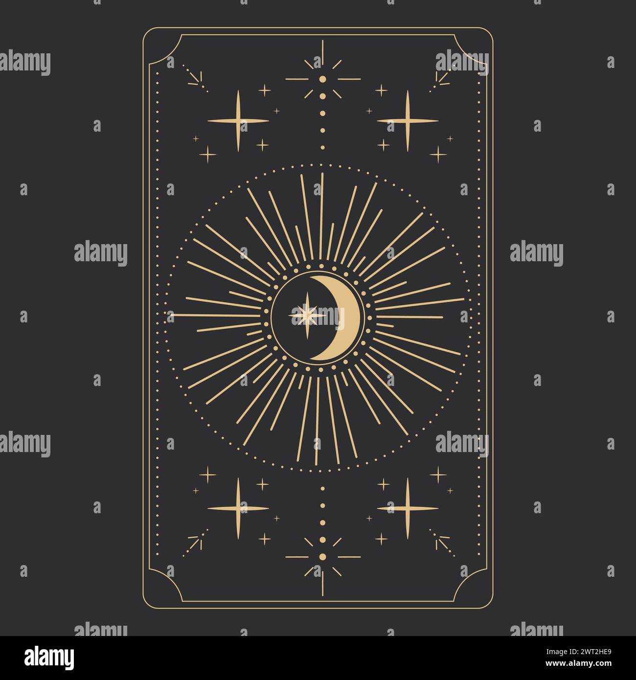 Alchemical esoteric mystical magic templates for tarot cards frame ...