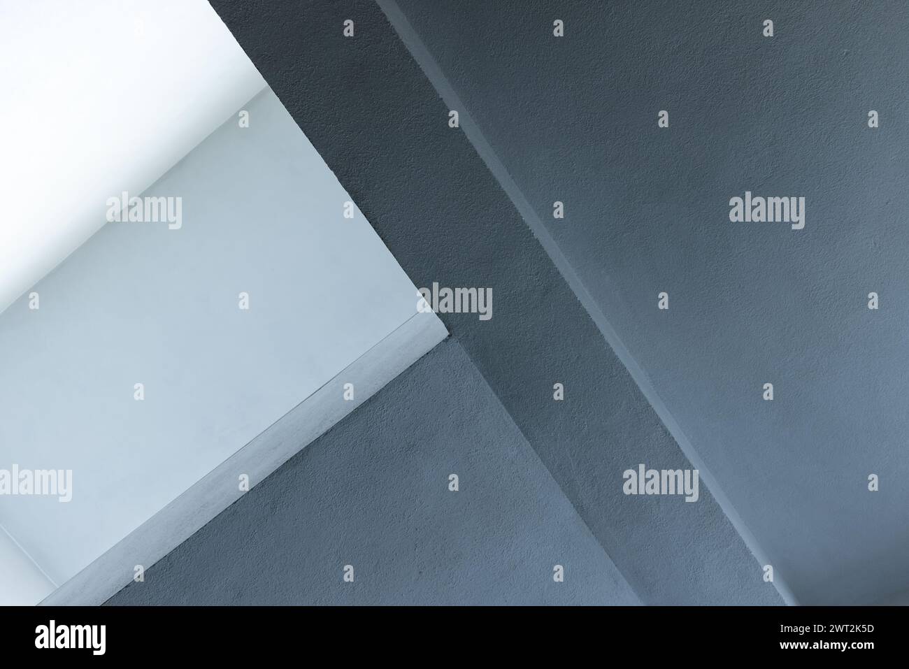 Blue minimal interior details. Ceiling niche, architectural background ...