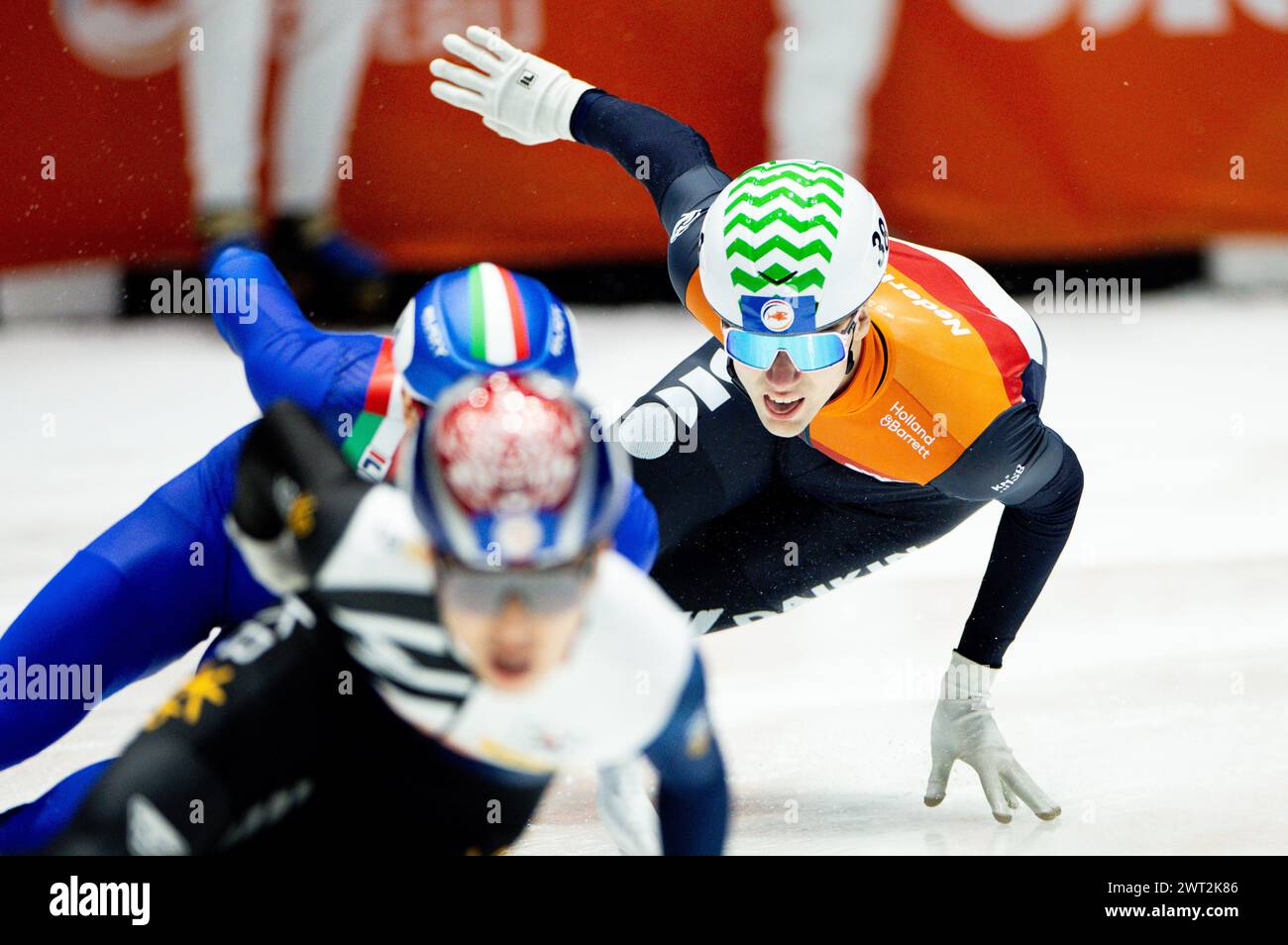 ROTTERDAM - Kay Huisman during the heats of the 500m at the World Short ...