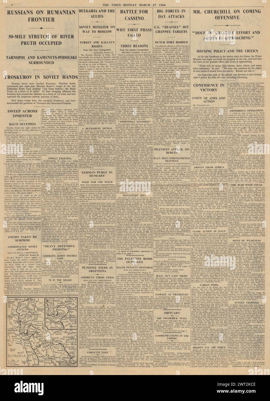 Monte cassino 1944 newspaper hi-res stock photography and images - Alamy