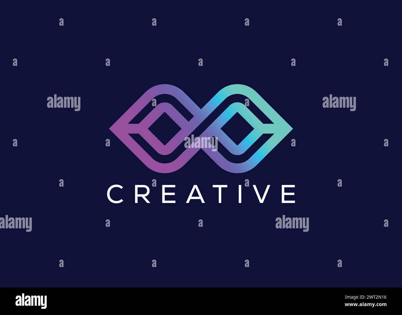 Creative and minimal Infinity logo vector template. Modern limitless ...