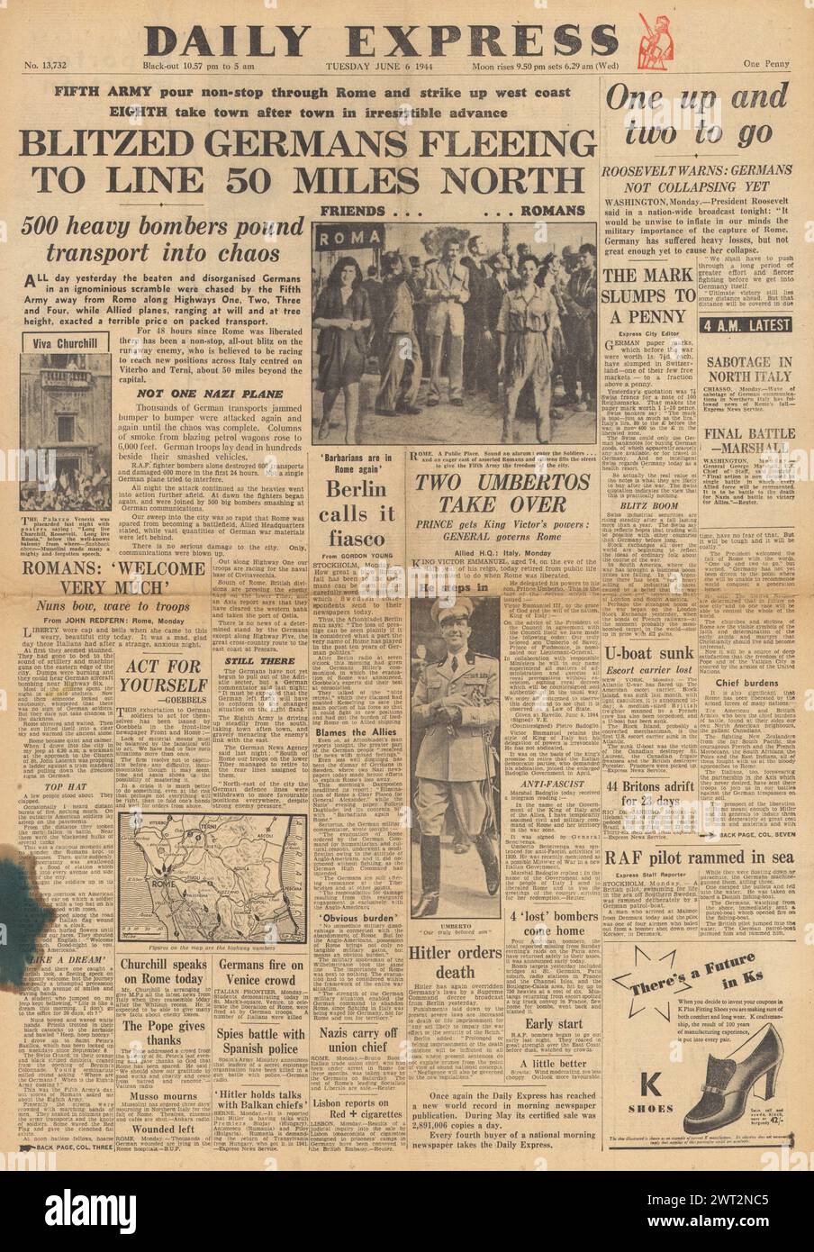 Monte cassino 1944 newspaper hi-res stock photography and images - Alamy