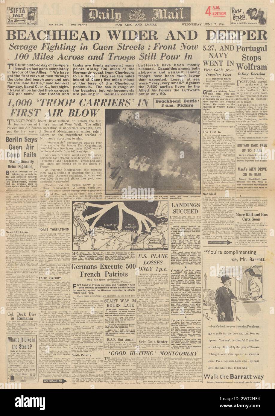 D day daily mail hi-res stock photography and images - Alamy