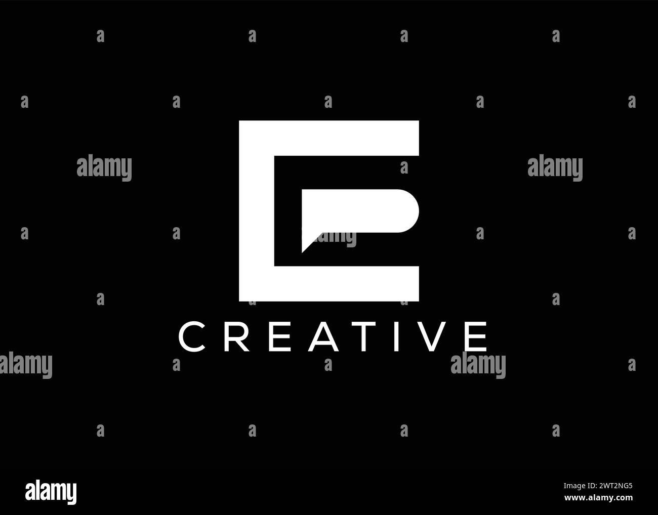 Creative and minimal letter E chat logo vector template Stock Vector ...