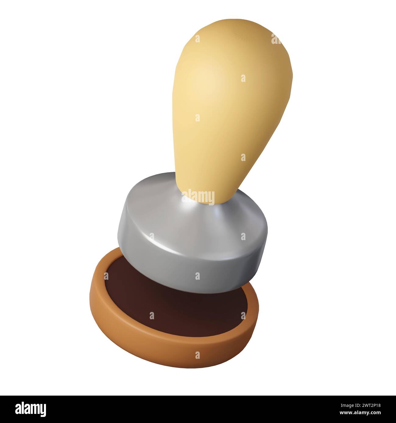 coffee temper Cartoon Style Isolated on a White Background. 3d ...