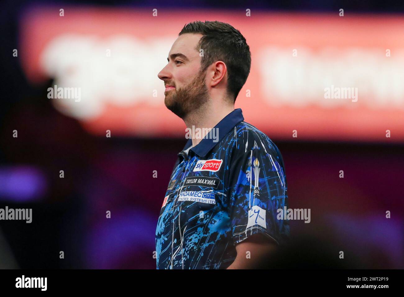 Nottingham, UK. 14th Mar, 2024. Luke Humphries portrait during the 2024 ...